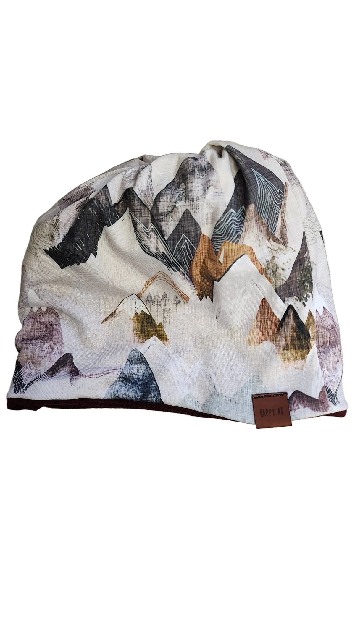 "Brown Mountains" 4-Way Wool Lined Beanies | HappyAK